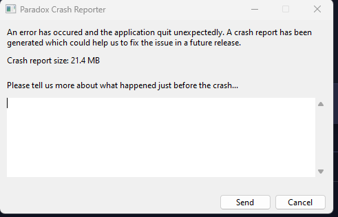 OIB 1.9.6 Constantly crashing | Paradox Interactive Forums